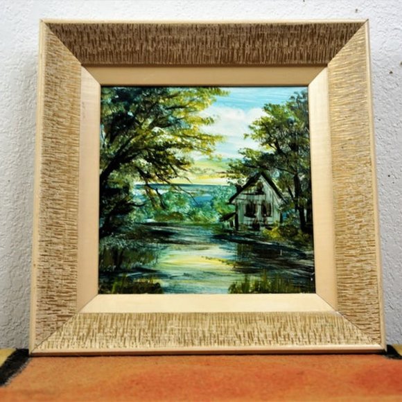 MCM Dutch | Wall Decor | Mcm Delft Hand Painted Tile W Orig Frame ...